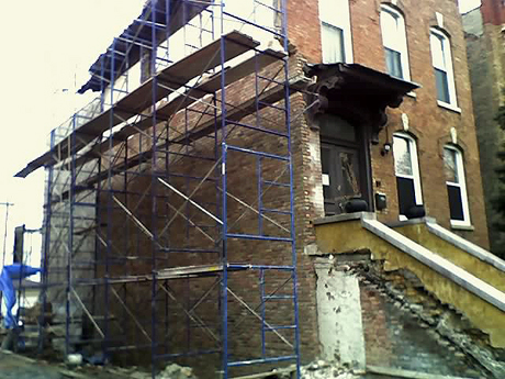 masonry project - new brick chimney