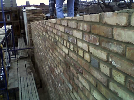 masonry project - new brick chimney